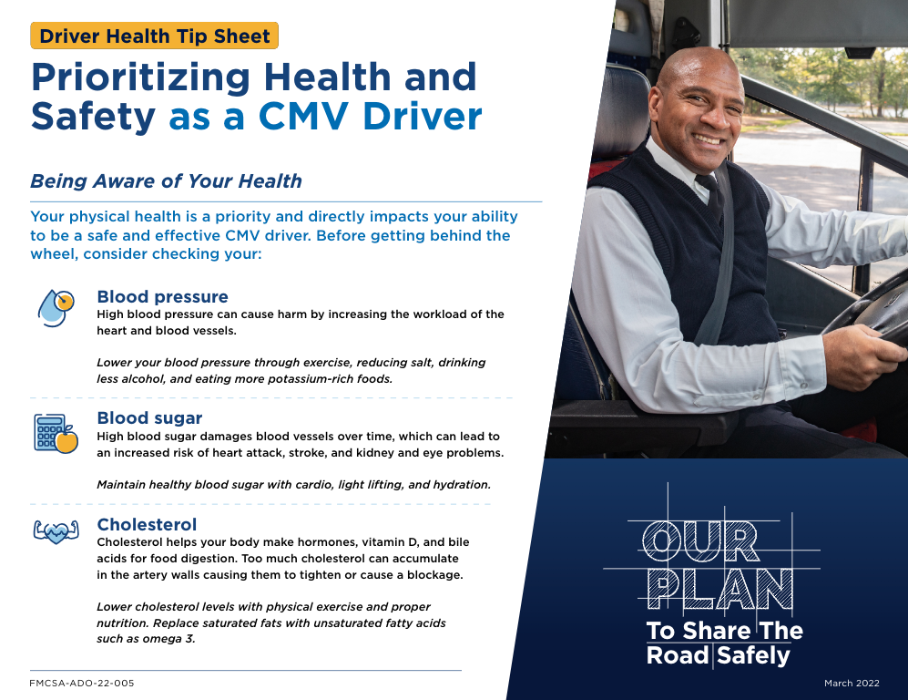 CMV Driver Health & Safety Resources | FMCSA